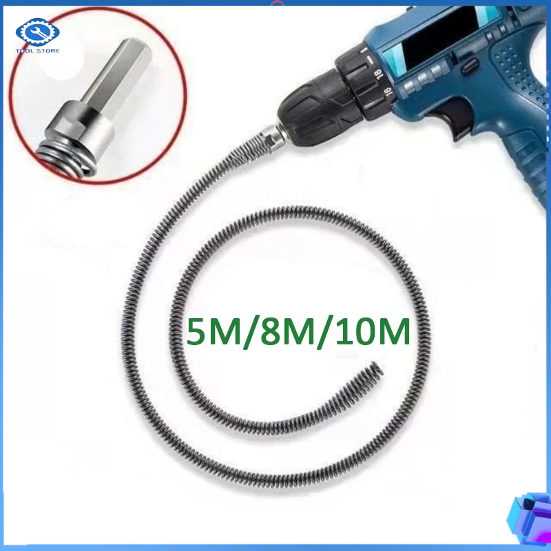 XO Stainless steel spring drainage pipe and drill cleaning line 5M/8M ...