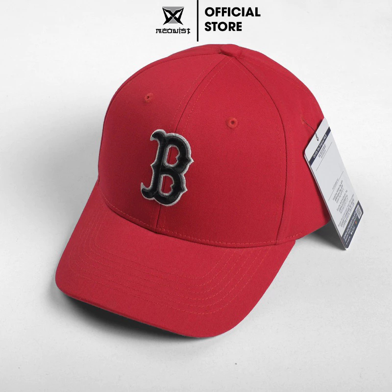 Meowist Unisex MLB Khaki Cap With B red logo, Korean Cap | Shopee Malaysia