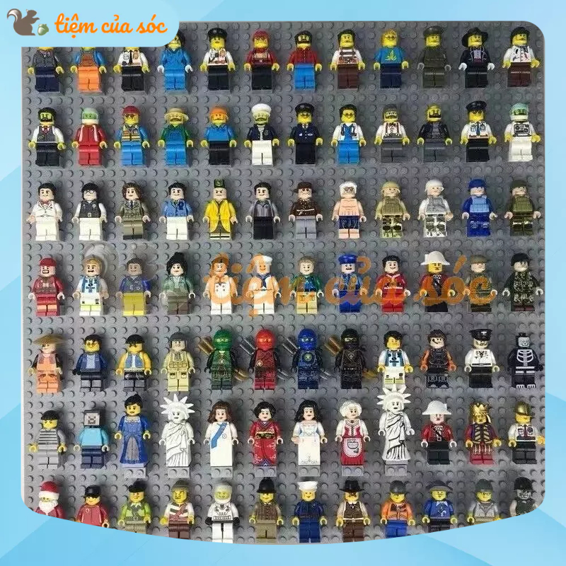 Combo of 10 random minifigures with different assembly toys for ...