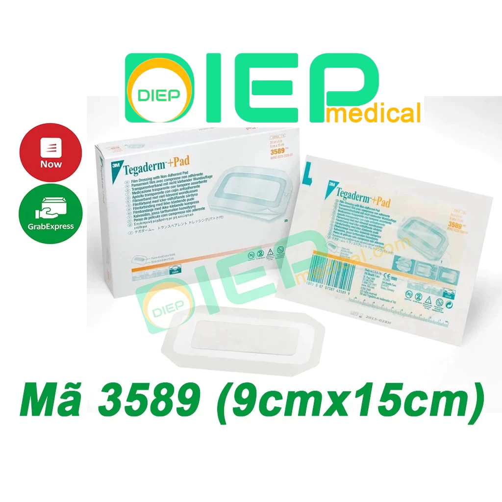 3m Tegaderm + pad 3589 1 PIECES (9cmx 15cm) - Transparent medical Film ...