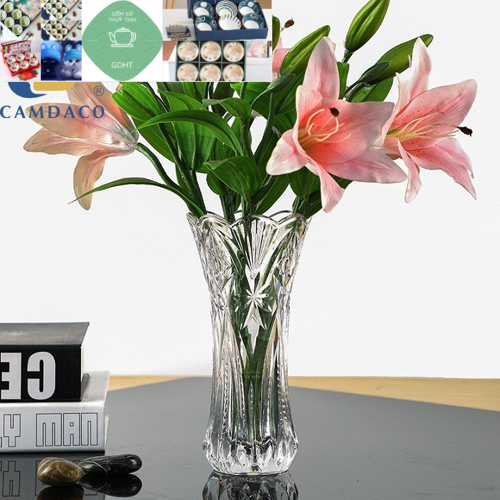 (Pattern Random DELIVERY) Glass flower vase 20cm | Shopee Malaysia