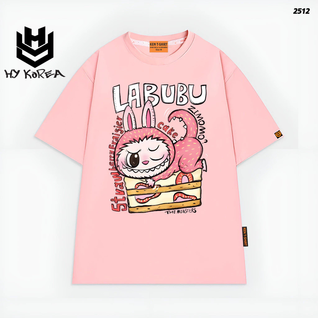 Labubu HY KOREA Bear Labubu T-Shirt 2512 cotton Missed Sleeve 75 Wide ...