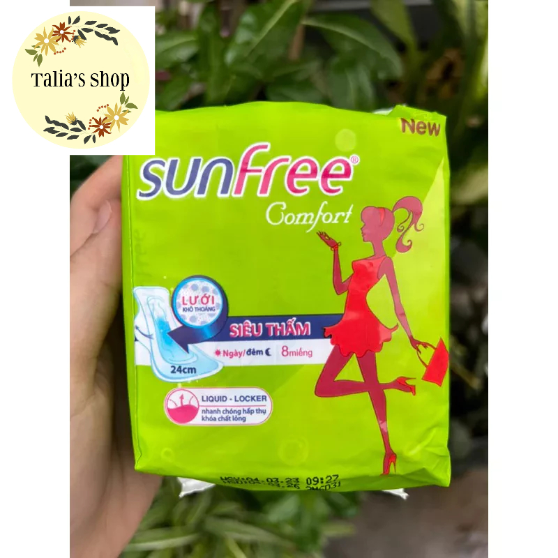 SUNFREE SANITARY PADS 8 PIECES - with wings 24cm | Shopee Malaysia