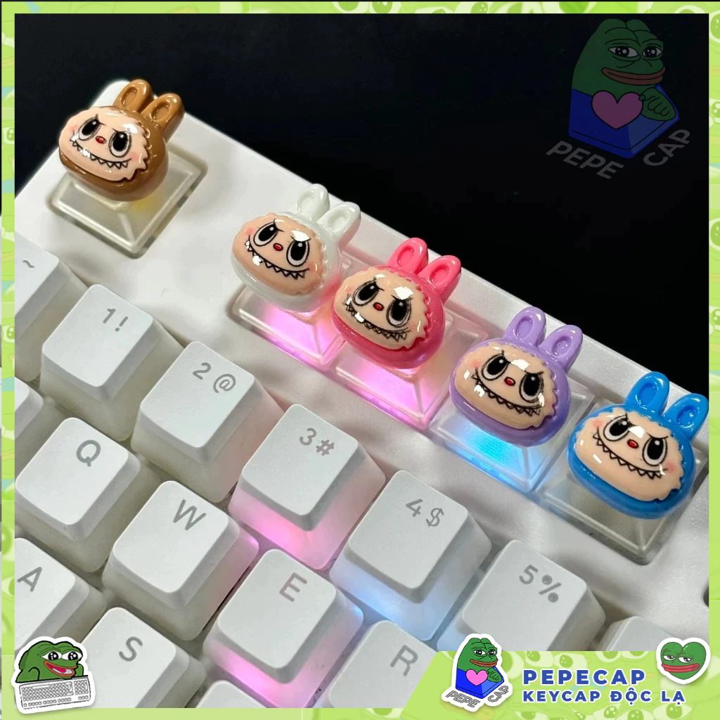 Keycap Labubu The Monster - Keyboard Button With Fangs - Popmart Rabbit ...