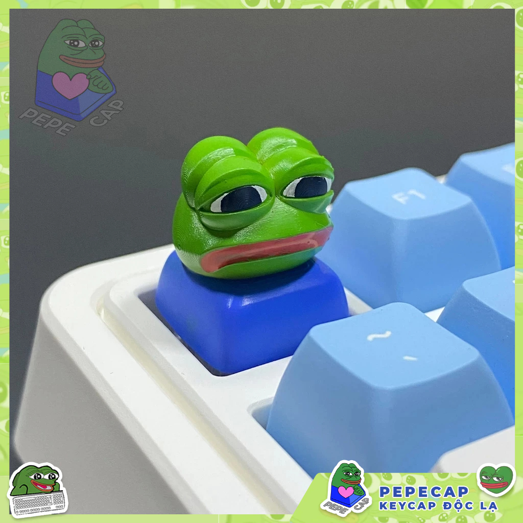 Sad pepe frog Keycap - Sad pepe frog - Peek pepe frog - meme keyboard ...