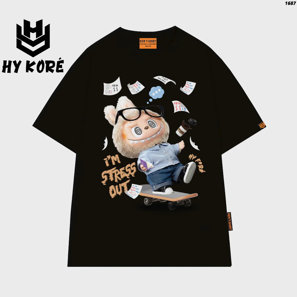 Labubu HY KOREA Labubu T-Shirt Math Stress 1687 cotton Miss 75 Wide ...