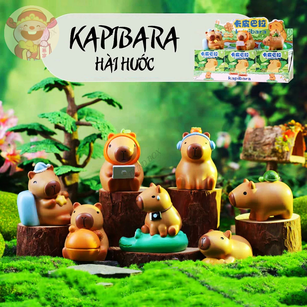 Kapibara FUNNY - BIND BOX Blind BOX cute capybara model cheese sticks ...