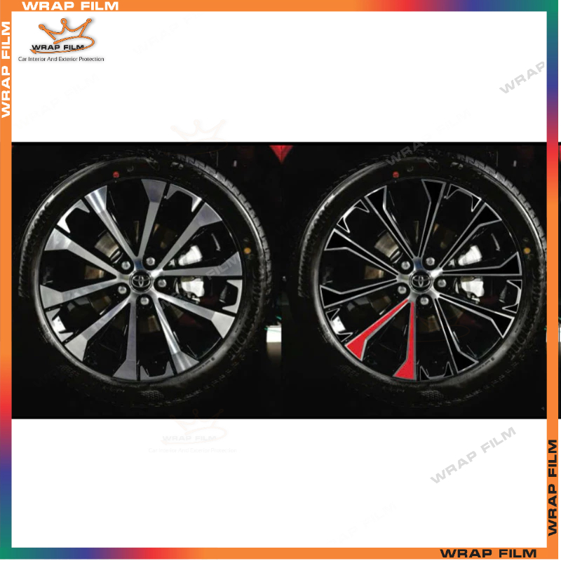 Top version of Toyota Veloz wheel Decal (Price includes 5 wheels ...