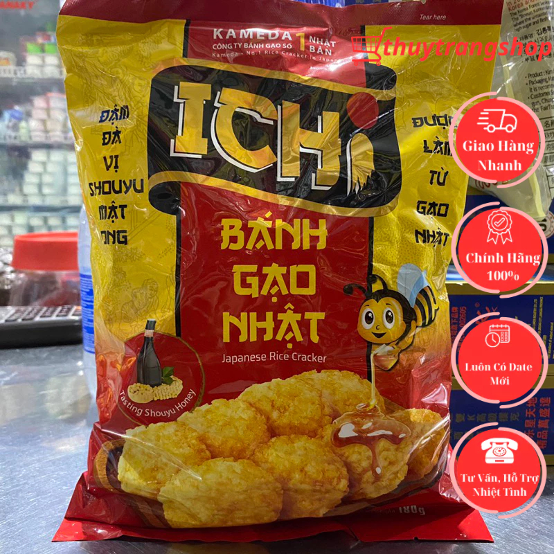 Ichi Japanese Rice Cake with Honey Flavor Pack 180g,100g | Shopee Malaysia