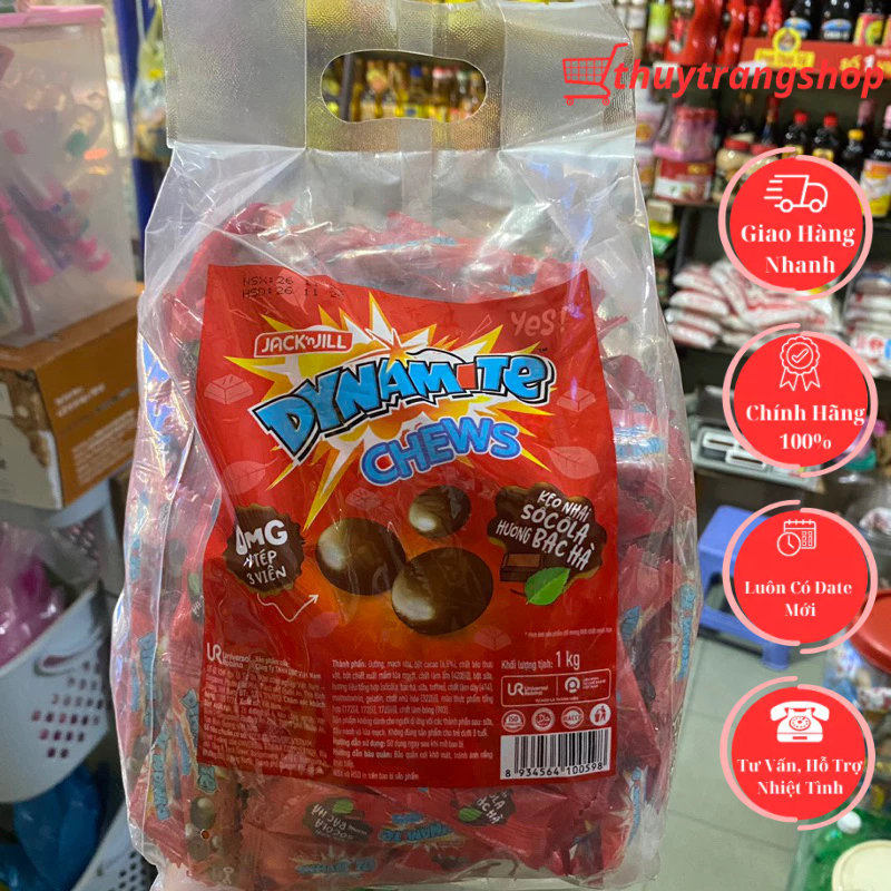 Dynamite Chews Candy 3 Mint Flavored Chocolates 1kg Pack | Shopee Malaysia