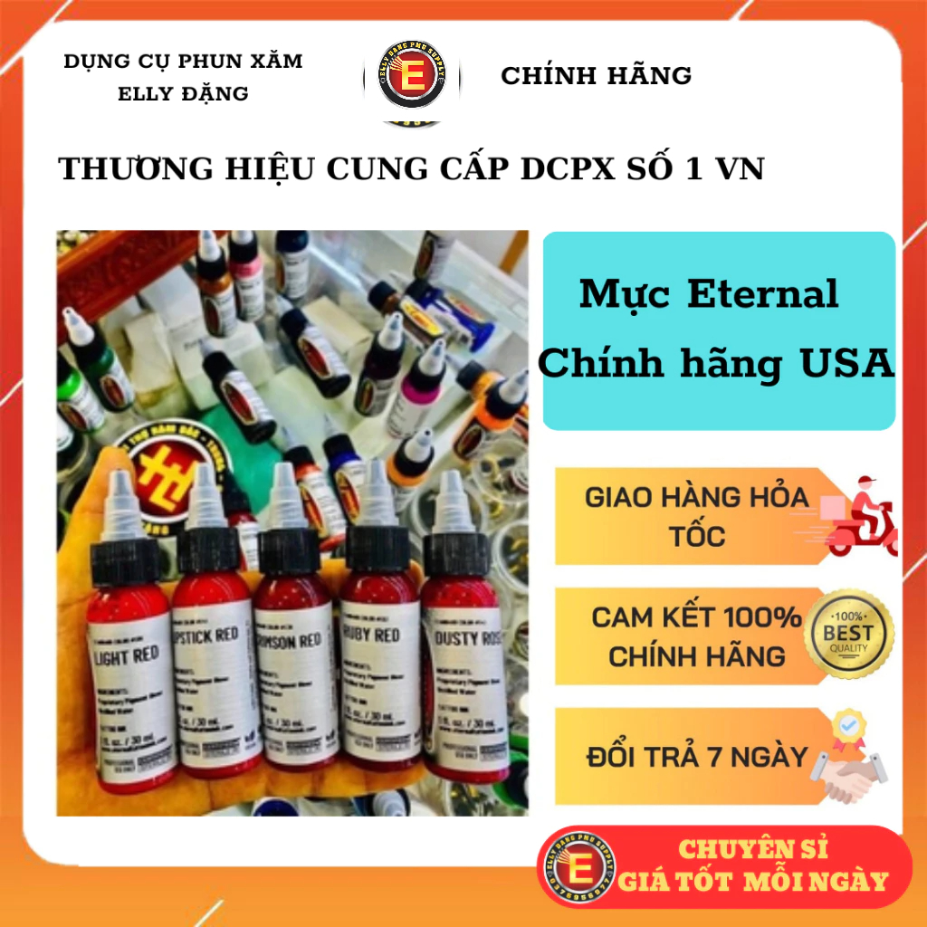 Genuine Internal red tattoo ink, red clay, eternal tattoo ink from USA ...