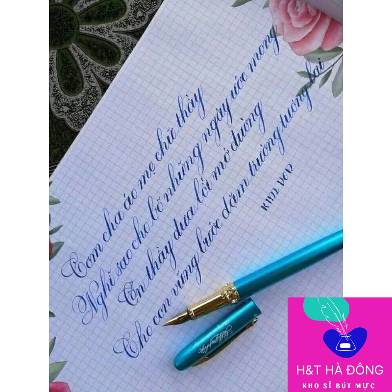 Combo of 2 beautiful handwriting fountain pens with 862 bamboo leaf ...