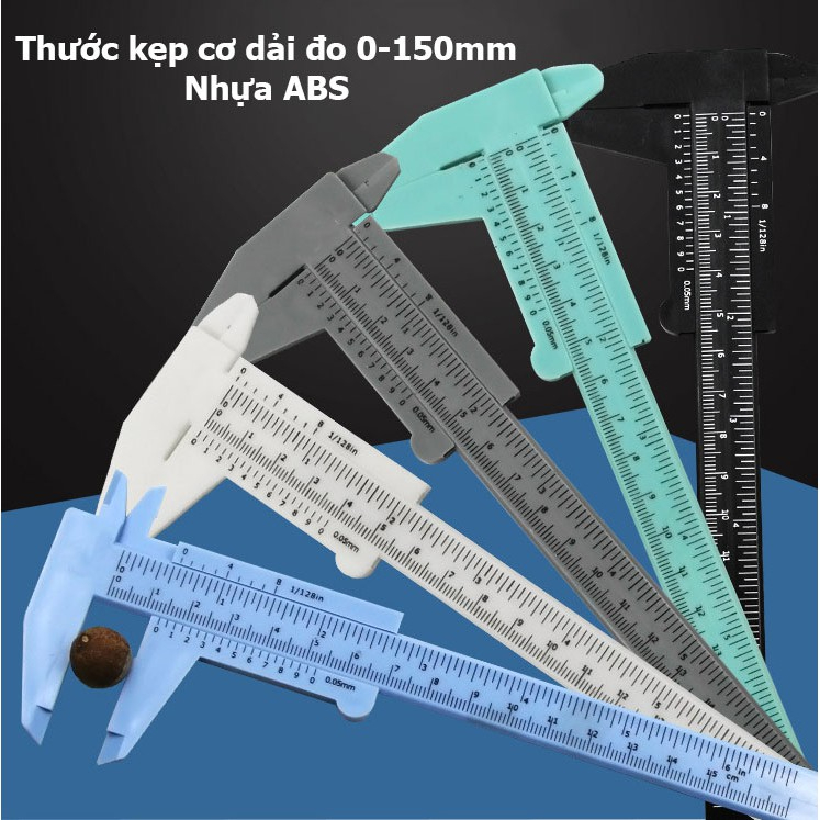 Mini caliper with 2 types measuring 0-80mm and 0-150mm ABS plastic,bag ...