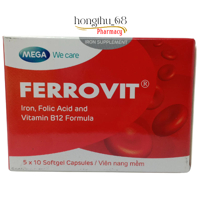 Ferrovit box of 5 blisters x 10 tablets - Prevention of iron and folic ...
