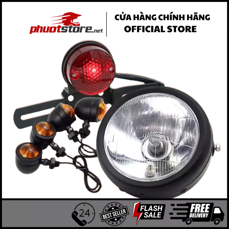 Custom car Set includes round headlights with iron dipper and glass ...