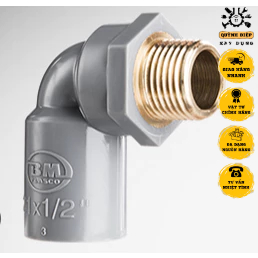 Brass threaded external thread 21 and 27 PVC BM (Brass male threaded 90 ...