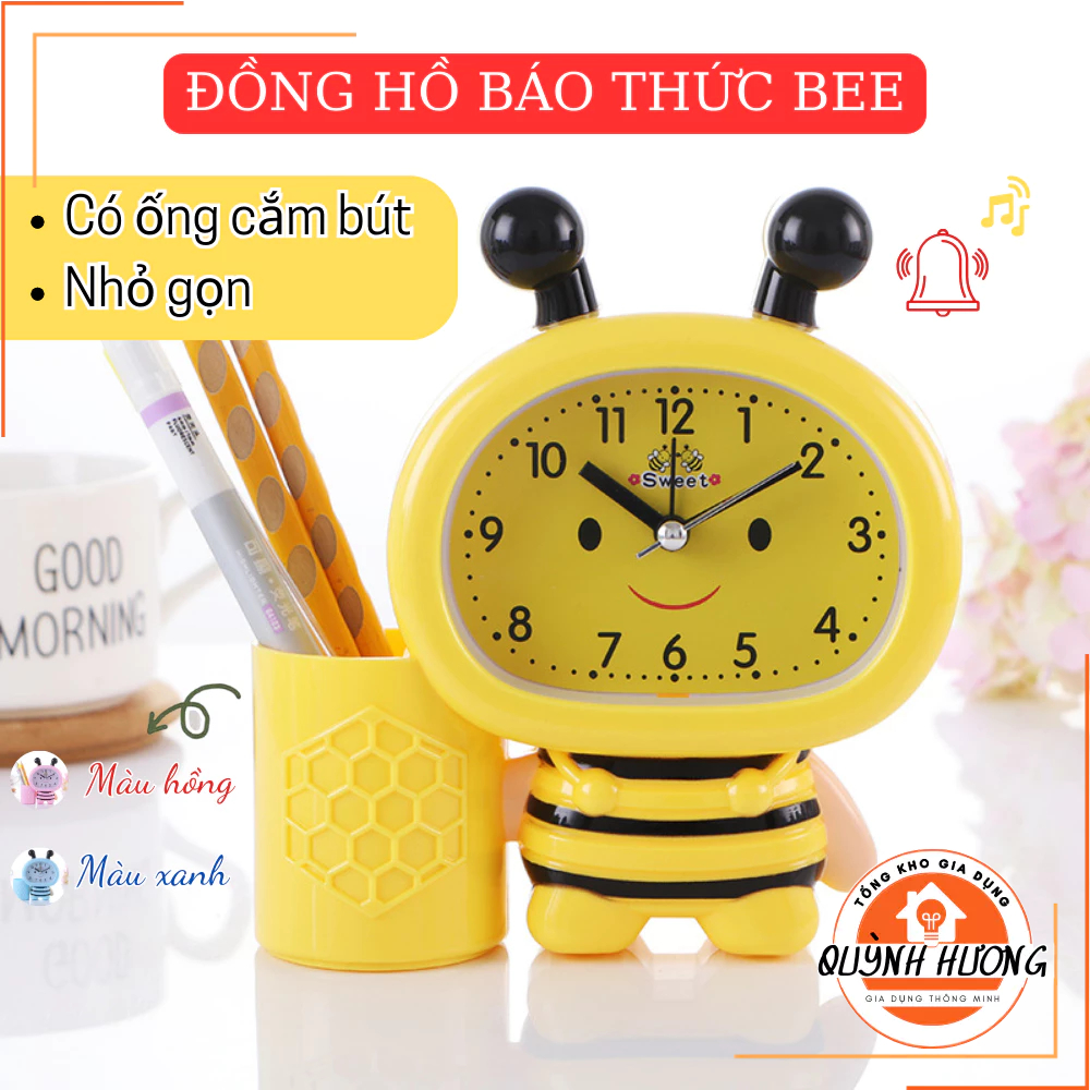 Bee alarm clock with desk pen holder - Many colors - Quynh Huong ...