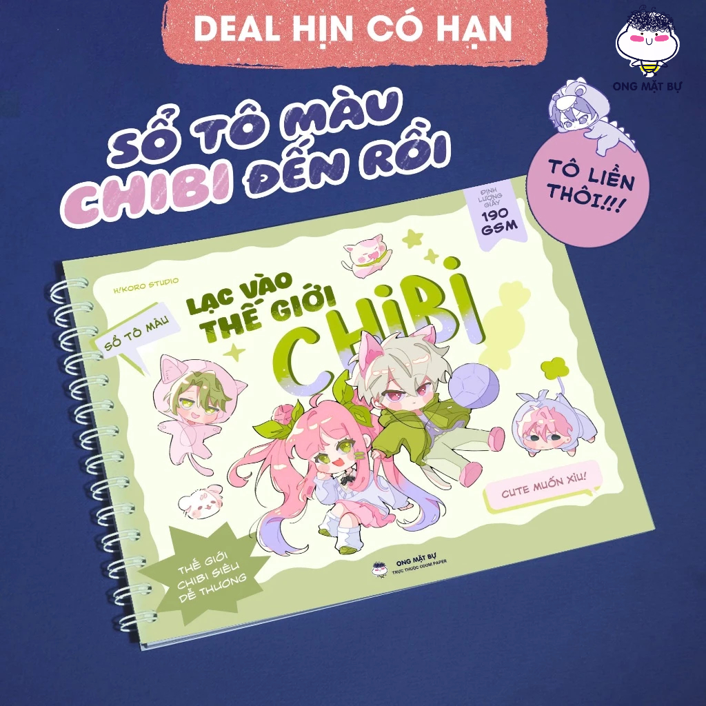 Coloring Book - 190gsm Paper - Lost in the Chibi World - Pencil/Marker ...