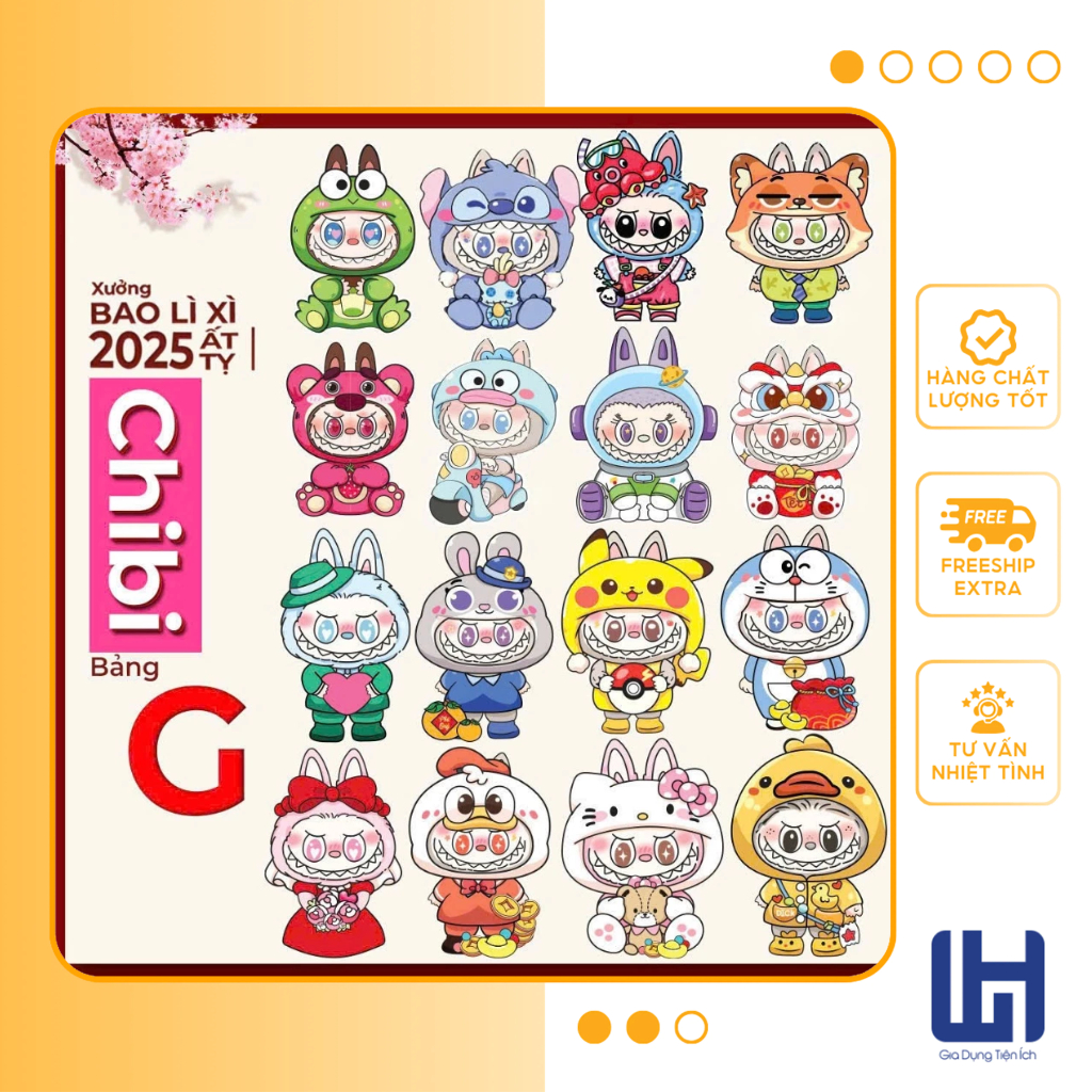 Set OF 6 CHIBI red envelopes (free 2025 red envelope set) | Shopee Malaysia