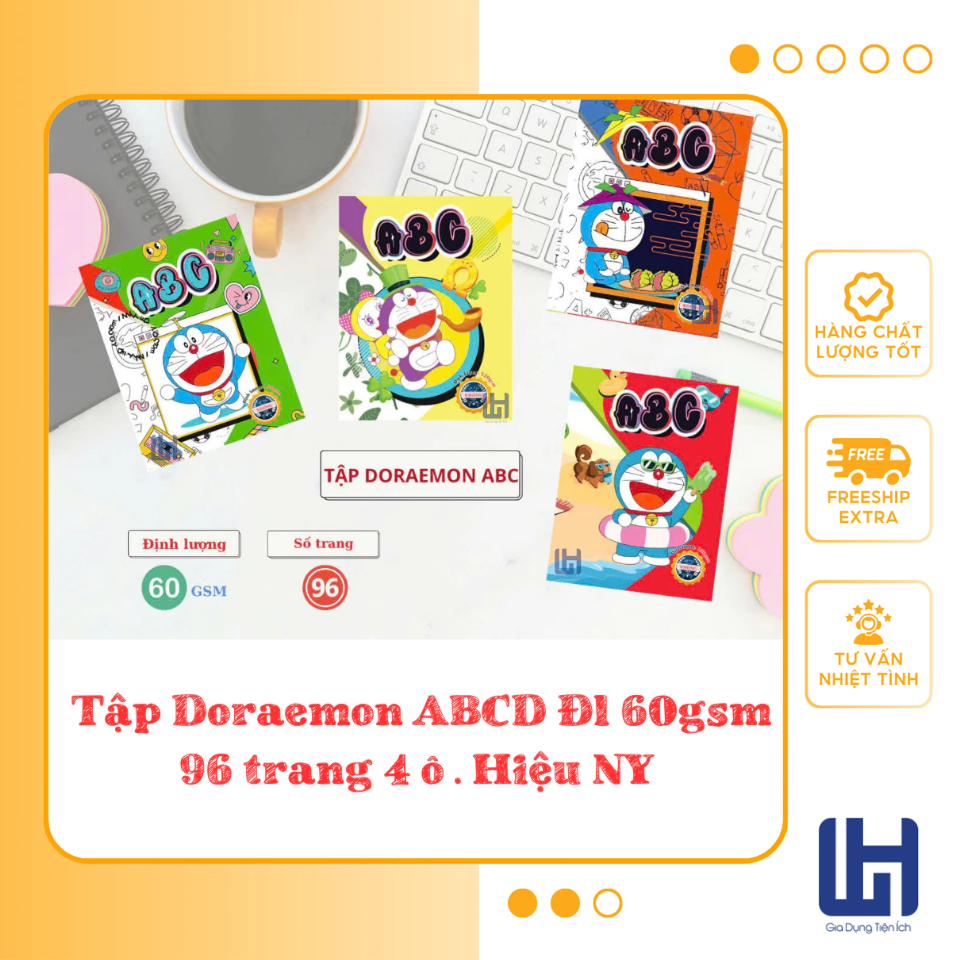Doraemon ABCD BOOK QUANTITY 60GSM 96 PAGES 4 NY BRANDS - 10 BOOKS (free ...