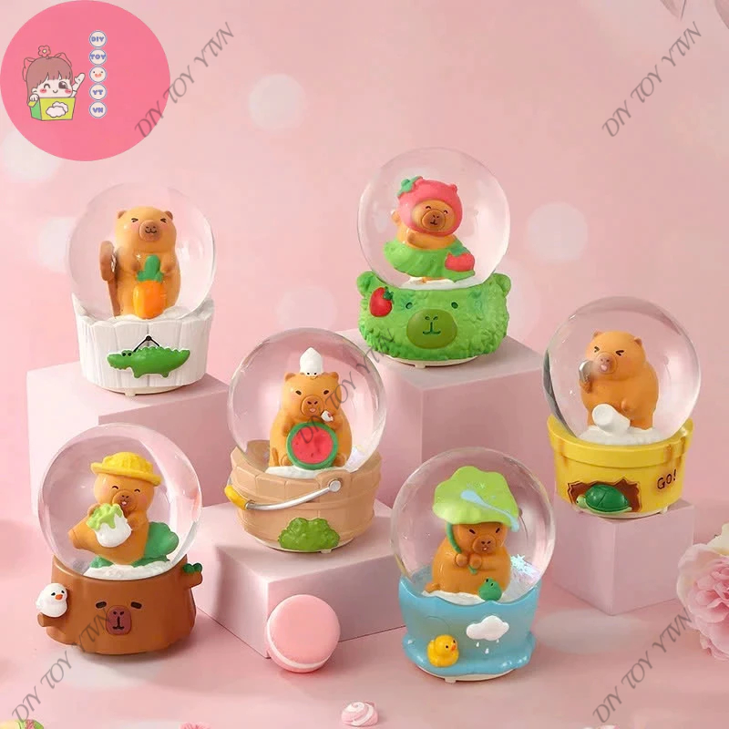 Capybara CRYSTAL BALL -Collectible BLIND Box BLIND Box CRYSTAL glass ...