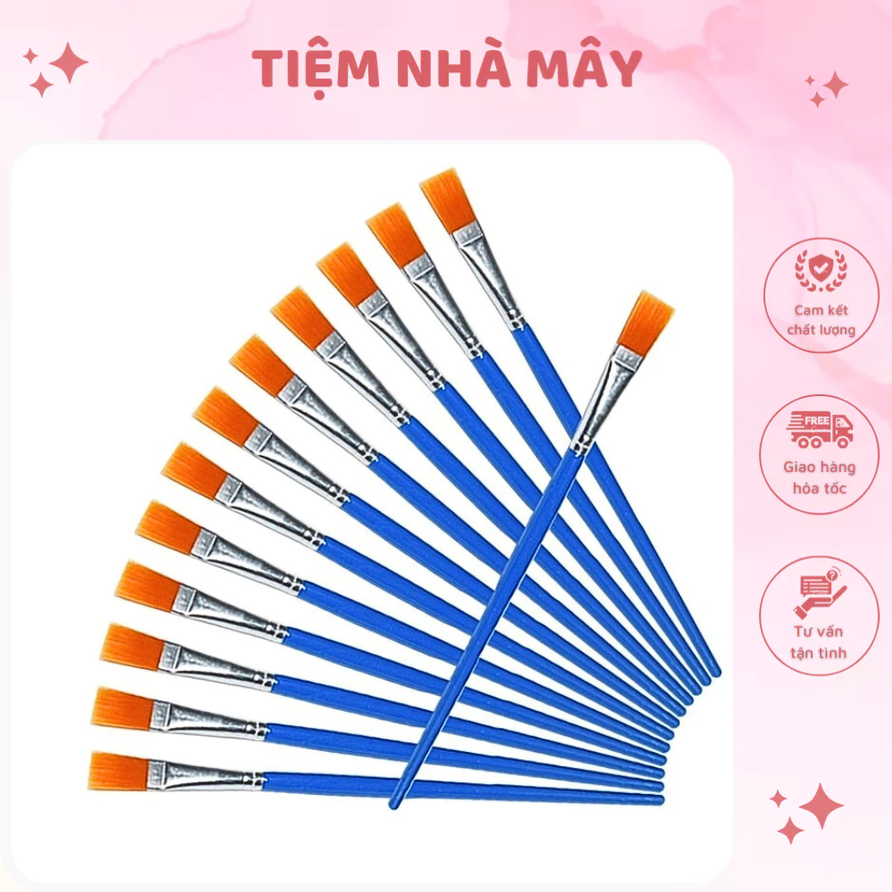 Set of 6/12 soft, silky watercolor brushes, multi-headed sculpting ...