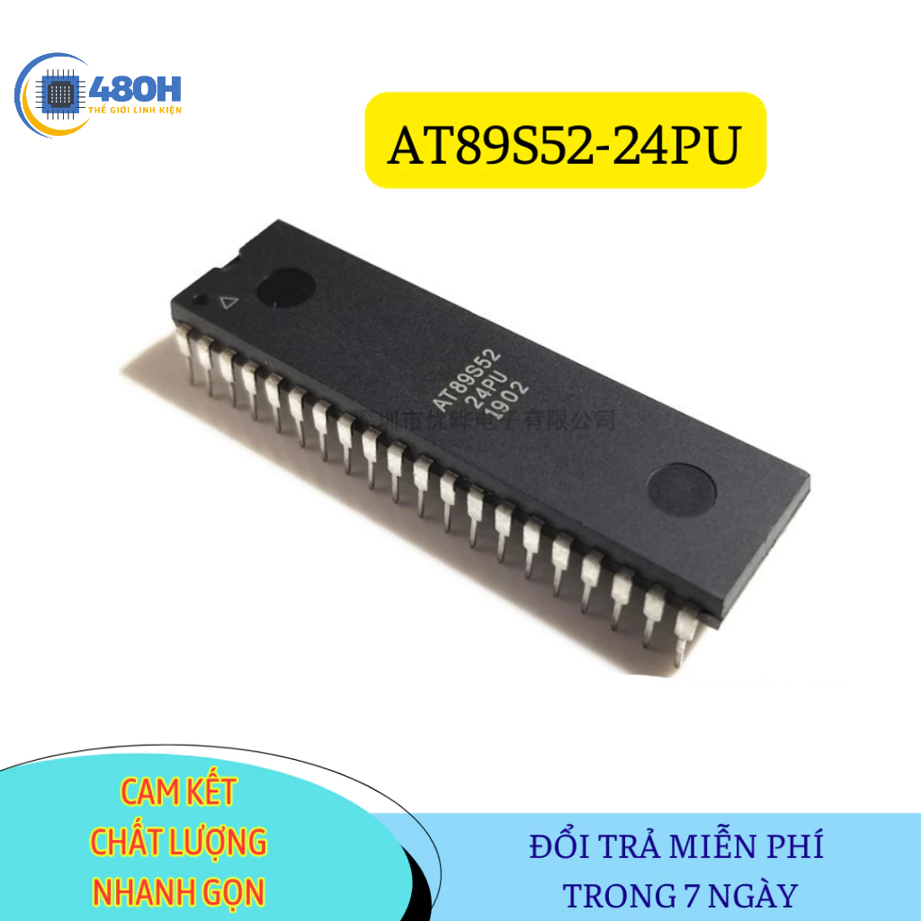 Microcontroller Chip AT89S52-24PU Pin DIP40 - 89S52 (8051) | Shopee ...
