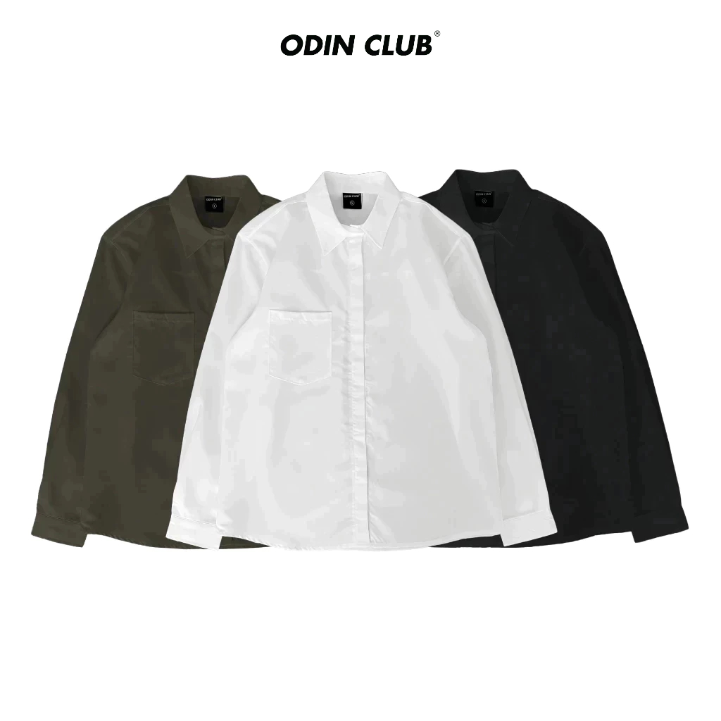 Original ODIN CLUB long-sleeved shirt, Men's plain long-sleeved shirt ...