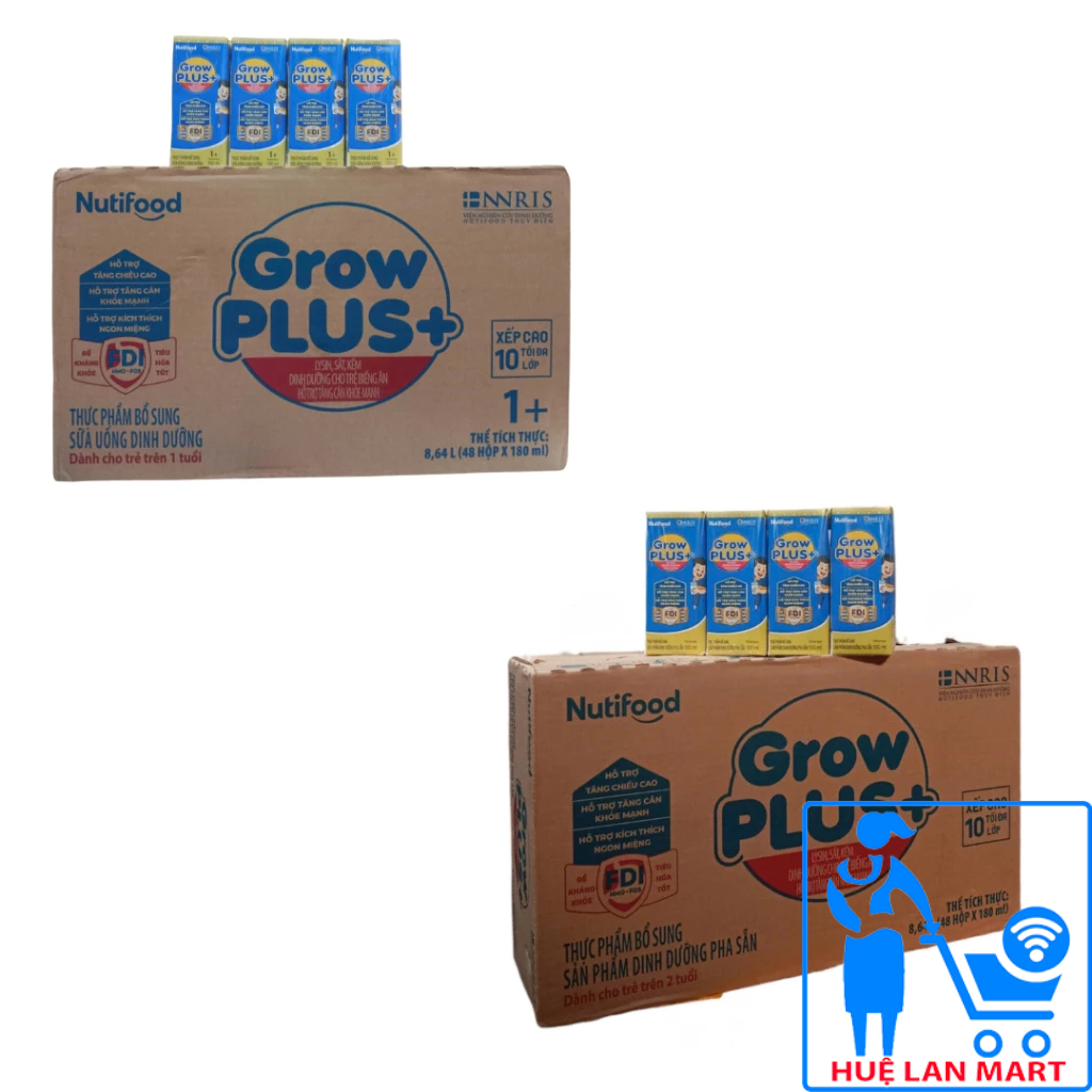 Nutifood Grow Plus+ Green 1+/2 Ready-to-Drink Powdered Milk Vanilla ...
