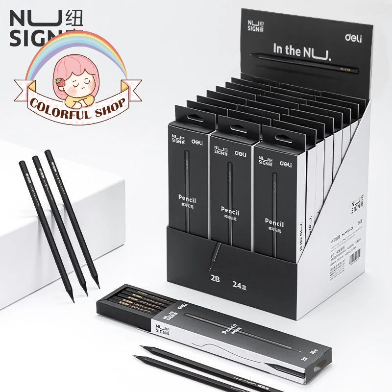 Deli Premium Nusign Wood 2B HB Pencil - Dark Pencil for Multiple Choice ...