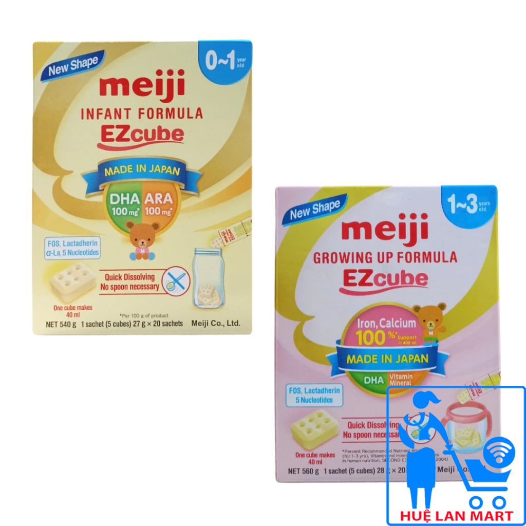 1 BOX OF MEIJI MILK INFANT FORMULA BAR 540G/ GROWING UP FORMULA 560G ...
