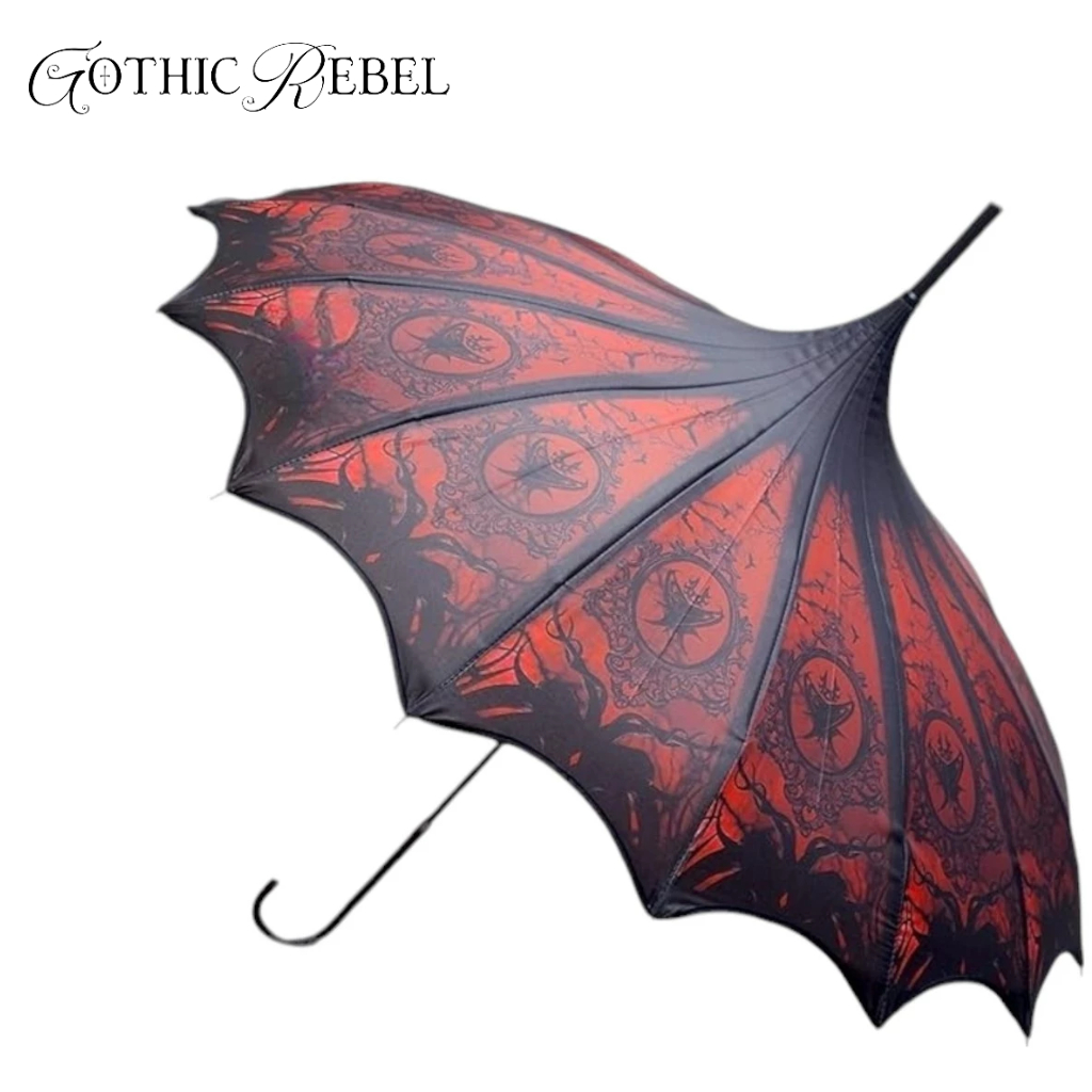 Gothic Rebel sun umbrella, Gothic Rebel rain umbrella printed with ...
