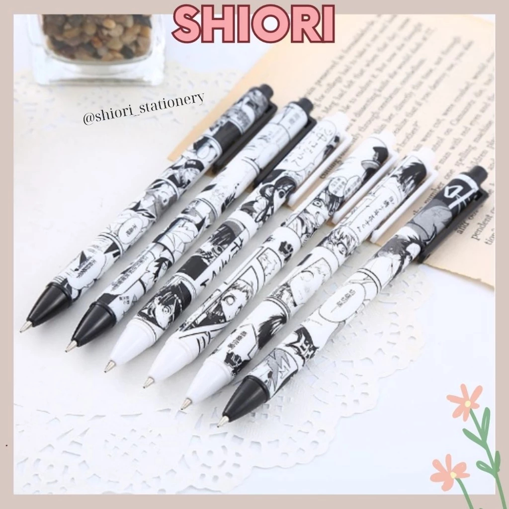 Shiori Gel Ink Pen Black Water Ballpoint Pen Anime Comic Naruto One ...