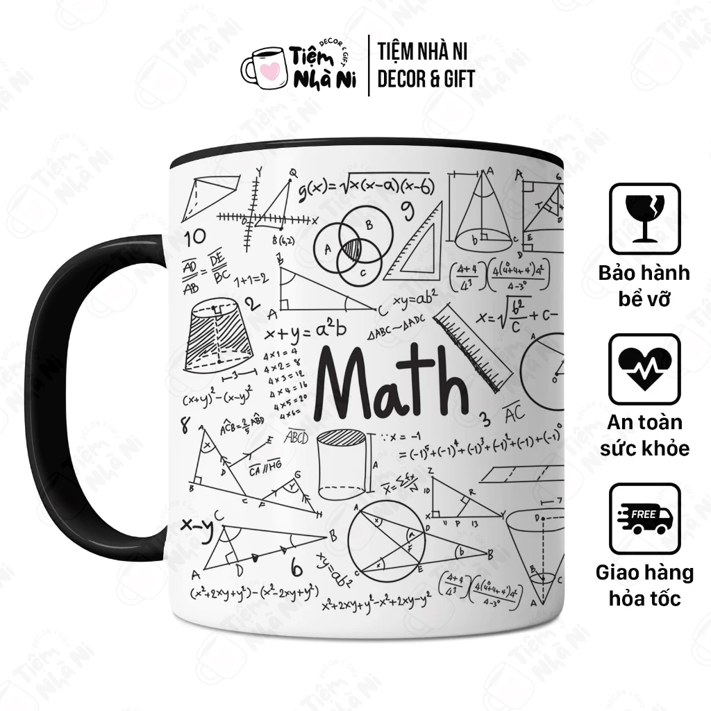 Gift ceramic cups printed with images of subjects - Math, Physics ...