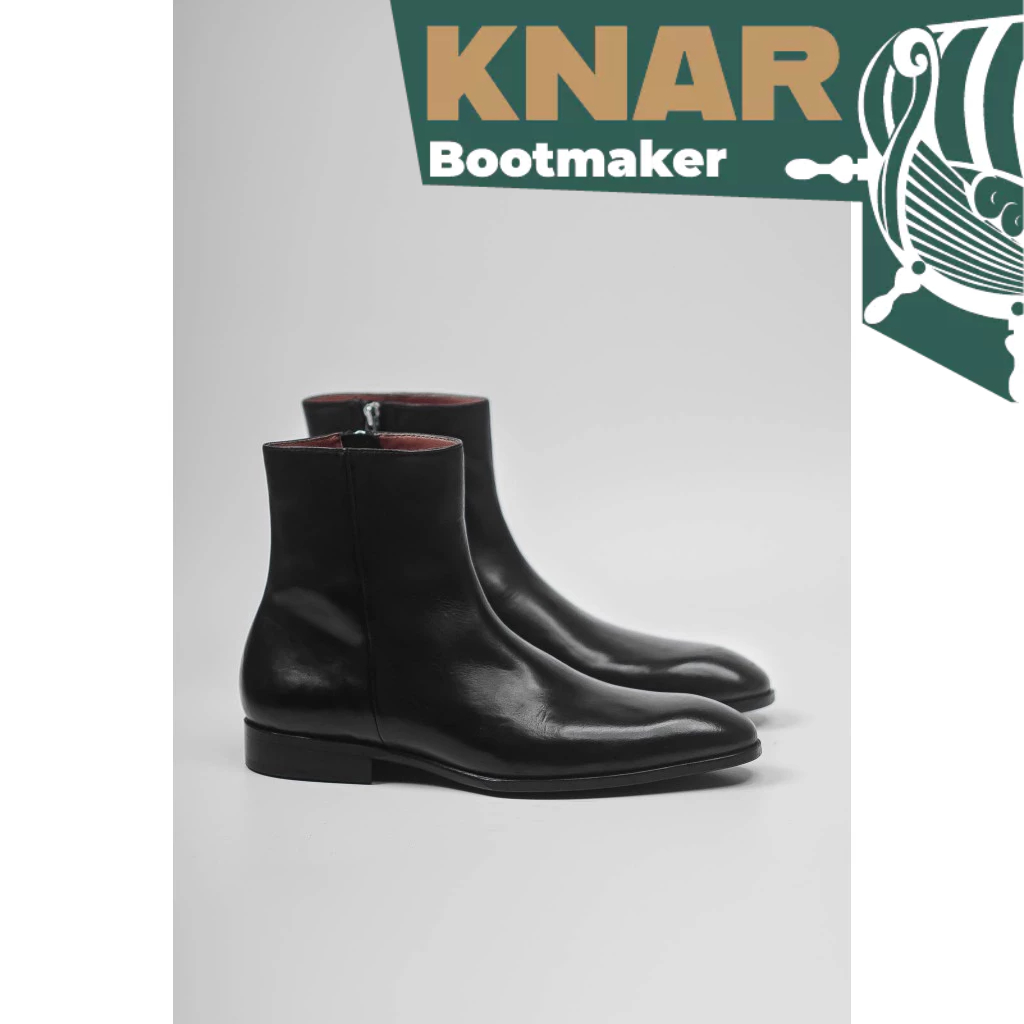 Knar Brand Calf Leather Zip Style Men's Boots (SO LOONG) | Shopee Malaysia