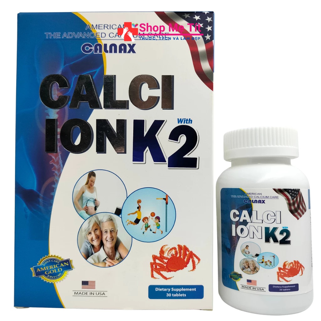 Calnax CALCI ION With K2 - Calcium, Vitamin D3 and K2 supplement for ...
