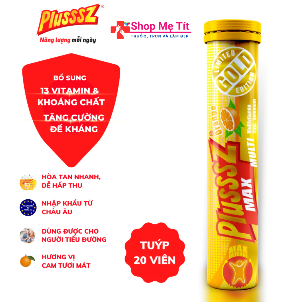 Plusssz Max Multivitamin Orange effervescent tablets supplement ...