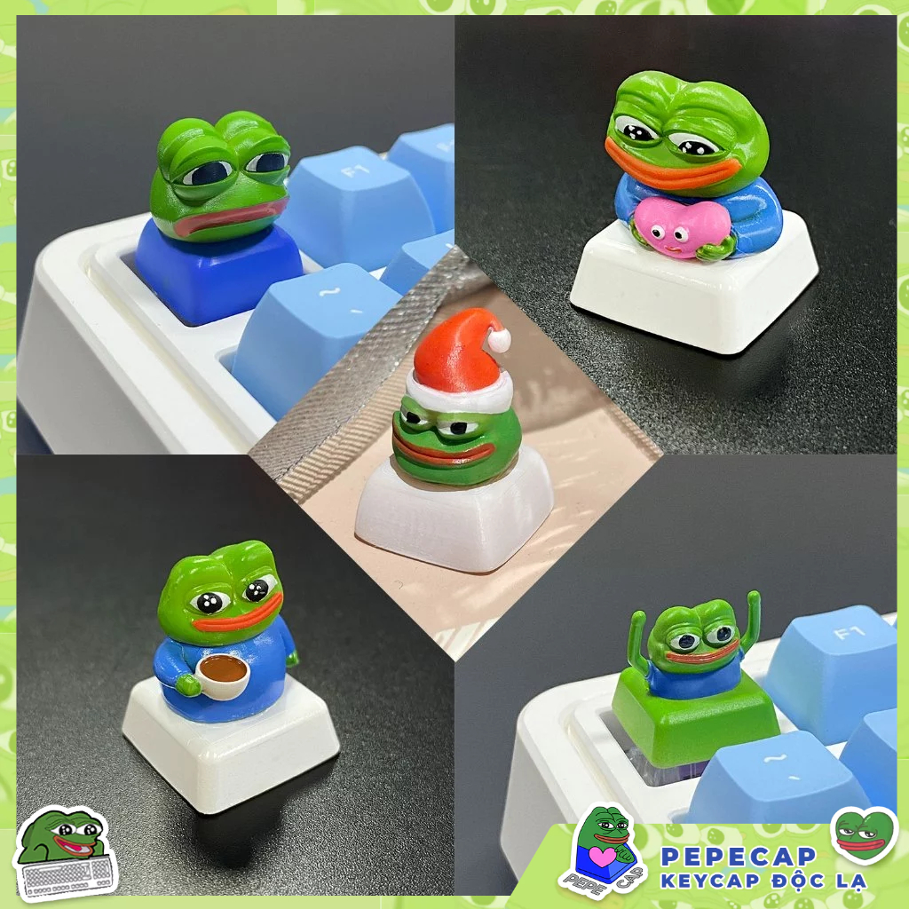 Pepe Frog Keycaps of all kinds - Sad Pepe - Love Pepe - Pepe cafe ...