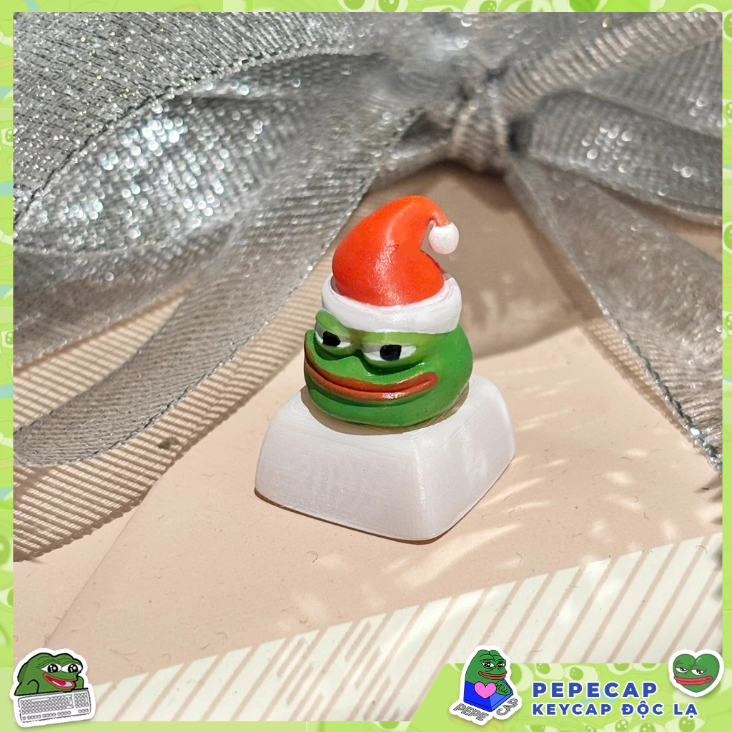 Pepe Santa Keycap - Pepe Christmas Frog Keyboard Button - Christmas ...