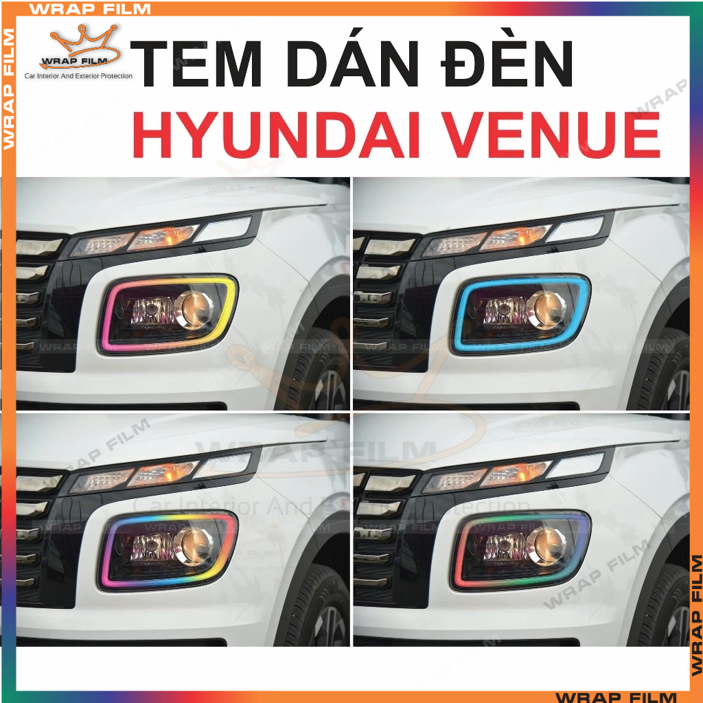 Hyundai Venue light Decal (Set of 2 sides) with free sticker strip ...