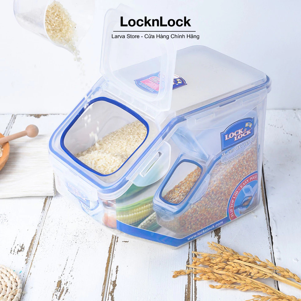 LOCK & LOCK Lock Cereal Storage Box&Lock HPL700 5 Liter | Shopee Malaysia