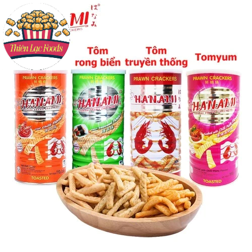 Hanami Thai Shrimp Snack Can 110g, The Most Popular Snack in Thailand ...