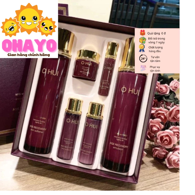 Ohui purple Age Recovery Set is anti-aging, brightens skin, beautifies ...