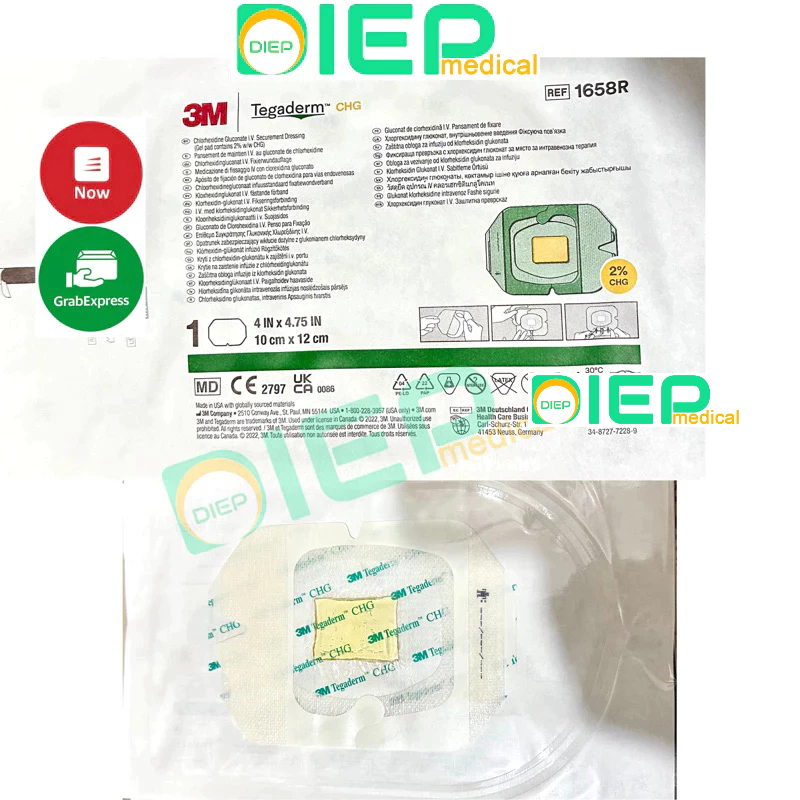 3M TEGADERM CHG 1658R (CHLORHEXIDINE GLUCONATE I.V.) - Center Catheter ...