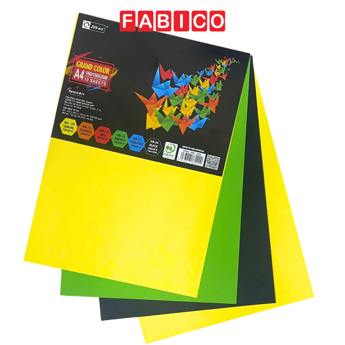 Zen ART Cardboard - Grand Color A4 Cover 160/180gsm Thick Paper ...