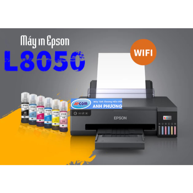 Epson Ecotank L8050 color inkjet printer with 6 ink colors (A4/A5/ USB ...