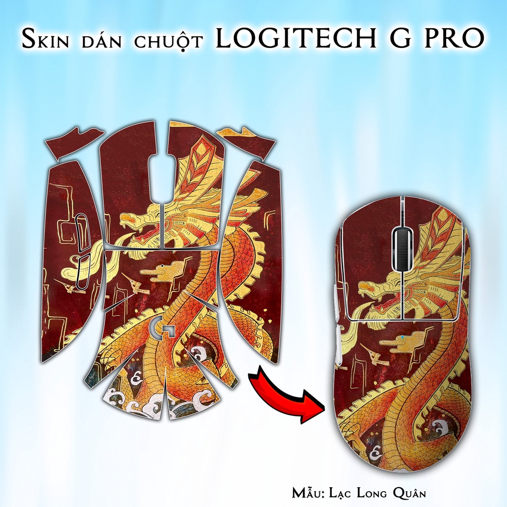 Logitech G Pro / Pro X Superlight mouse Skin, Lac Long Quan model | 3m ...