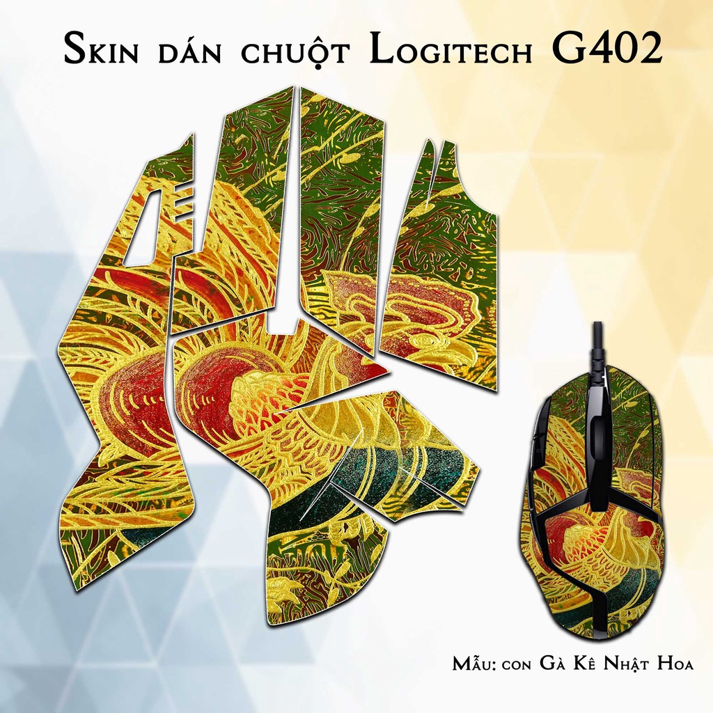 Logitech G402 mouse Skin with Japanese Millet Chicken pattern | 3m Anti ...