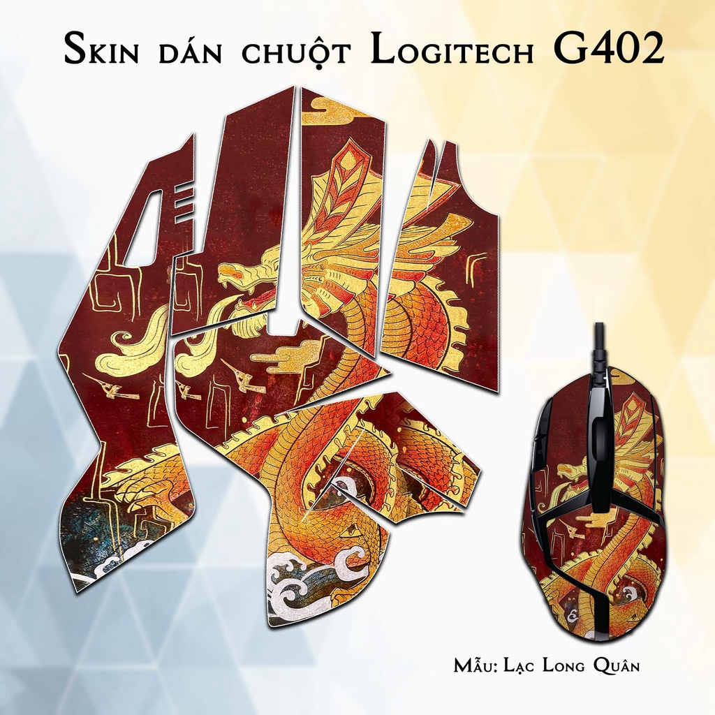 Logitech G402 mouse Skin, Lac Long Quan model | 3m Anti-slip Film ...