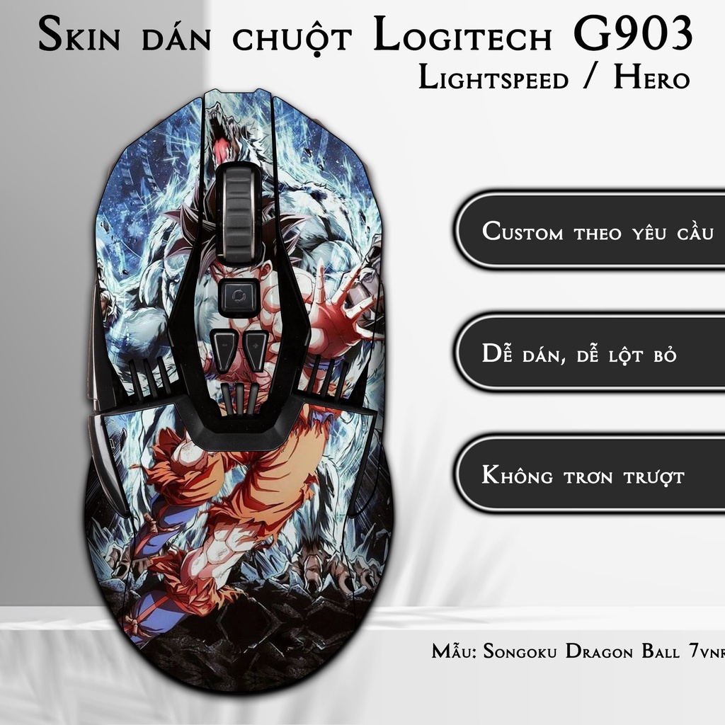 Logitech G903 mouse sticker Skin model Songoku Dragon Ball 7vnr001 | 3m ...